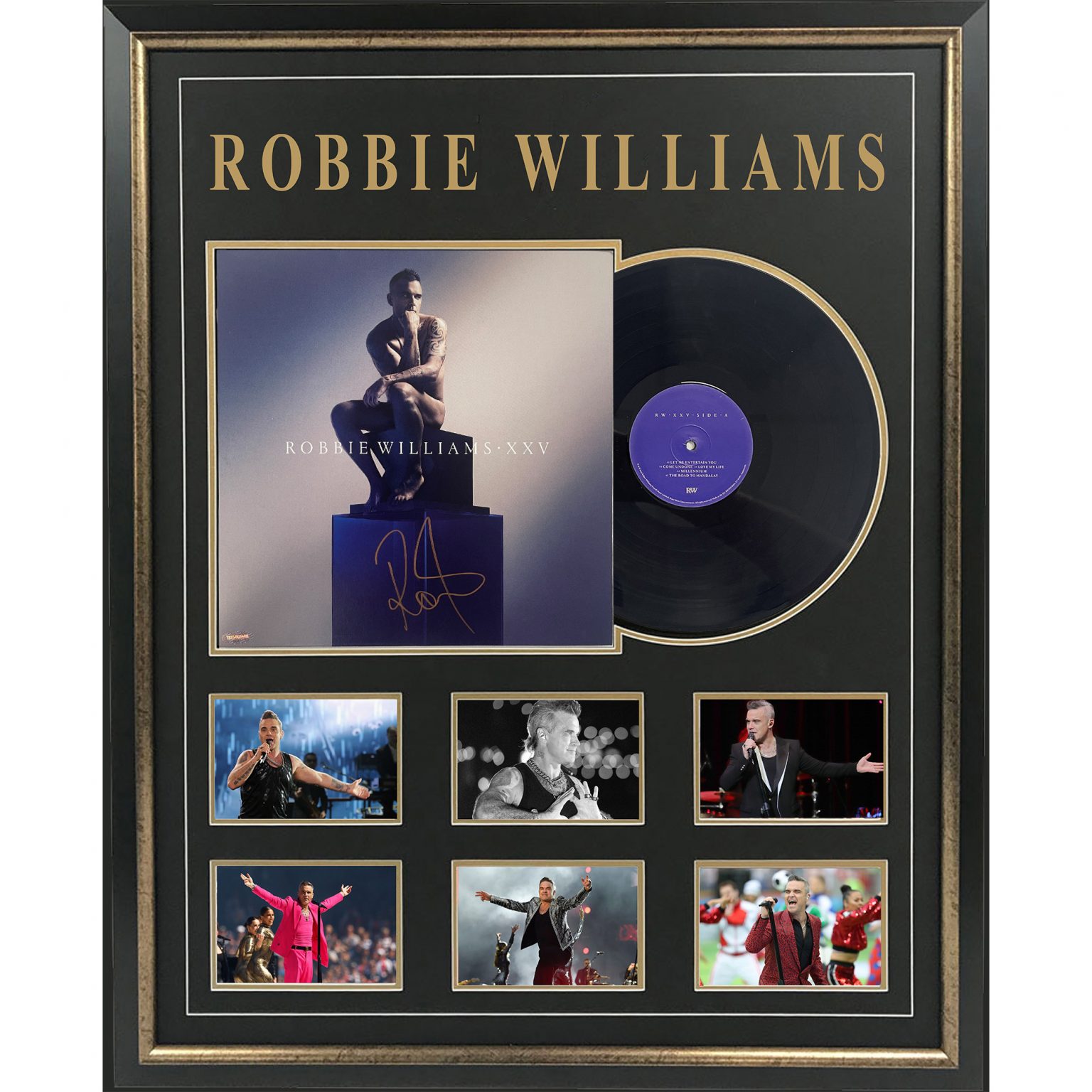 Music - Robbie Williams - XXV Signed & Framed Album Cover #35453 ...