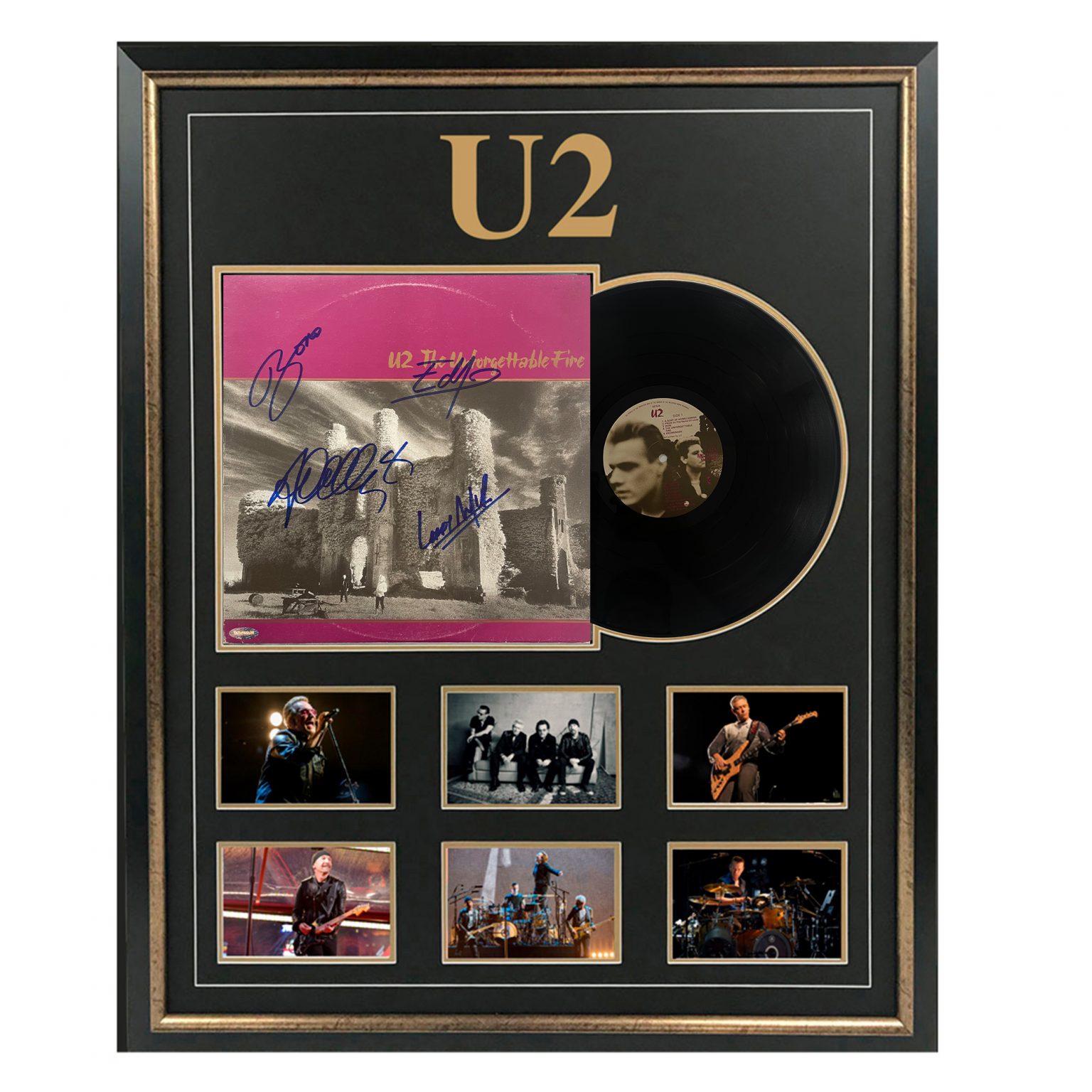 Music - U2 - The Unforgettable Fire Signed & Framed Album Cover #35465 ...
