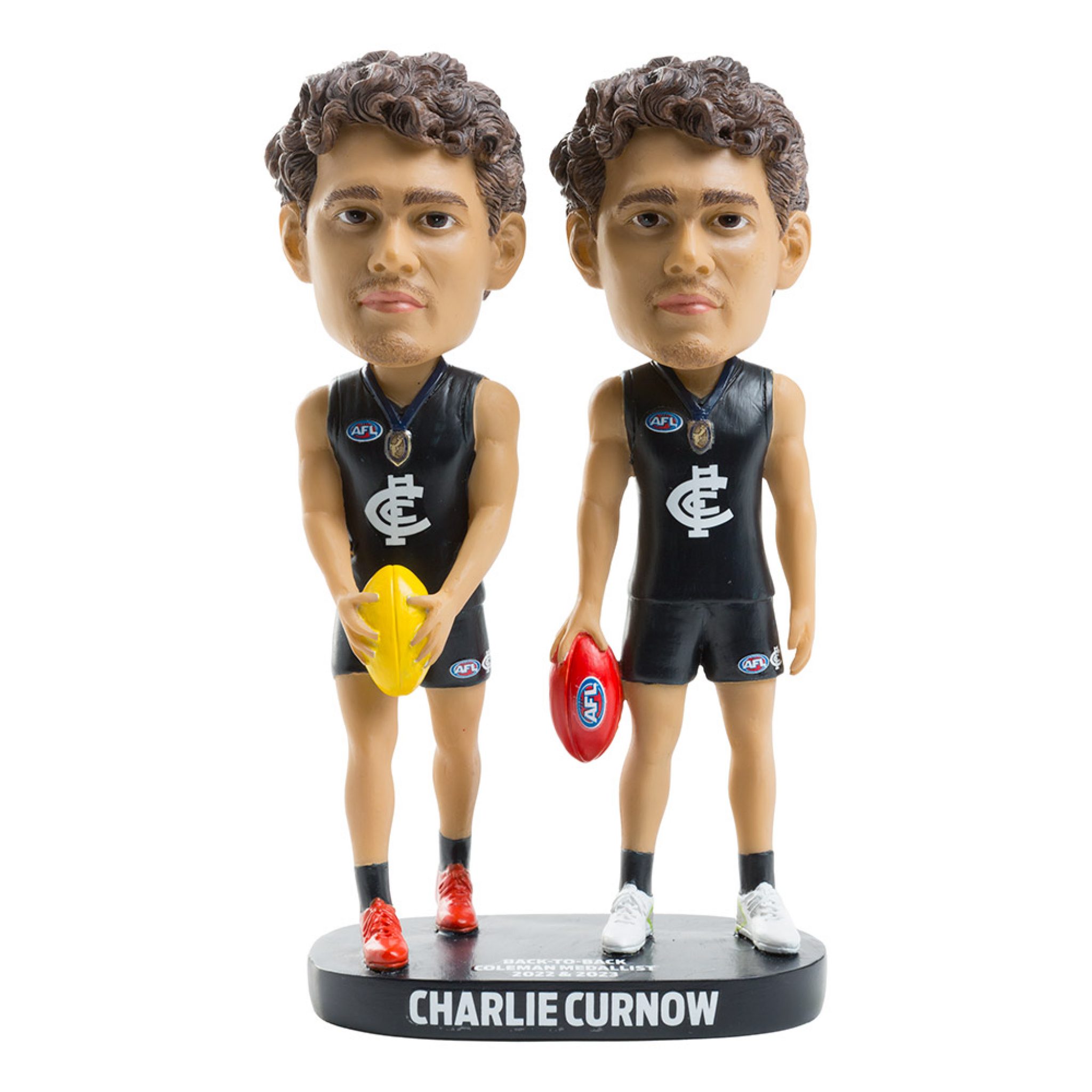 Charlie Curnow Coleman Medal Carlton Blues AFL Double Bobblehead ...