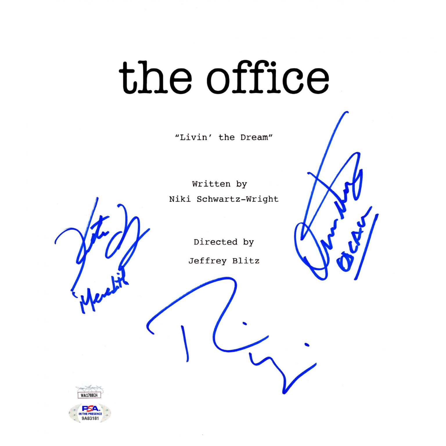 The Office Cast Signed & Framed TV Script (JSA/PSA) | Taylormade ...