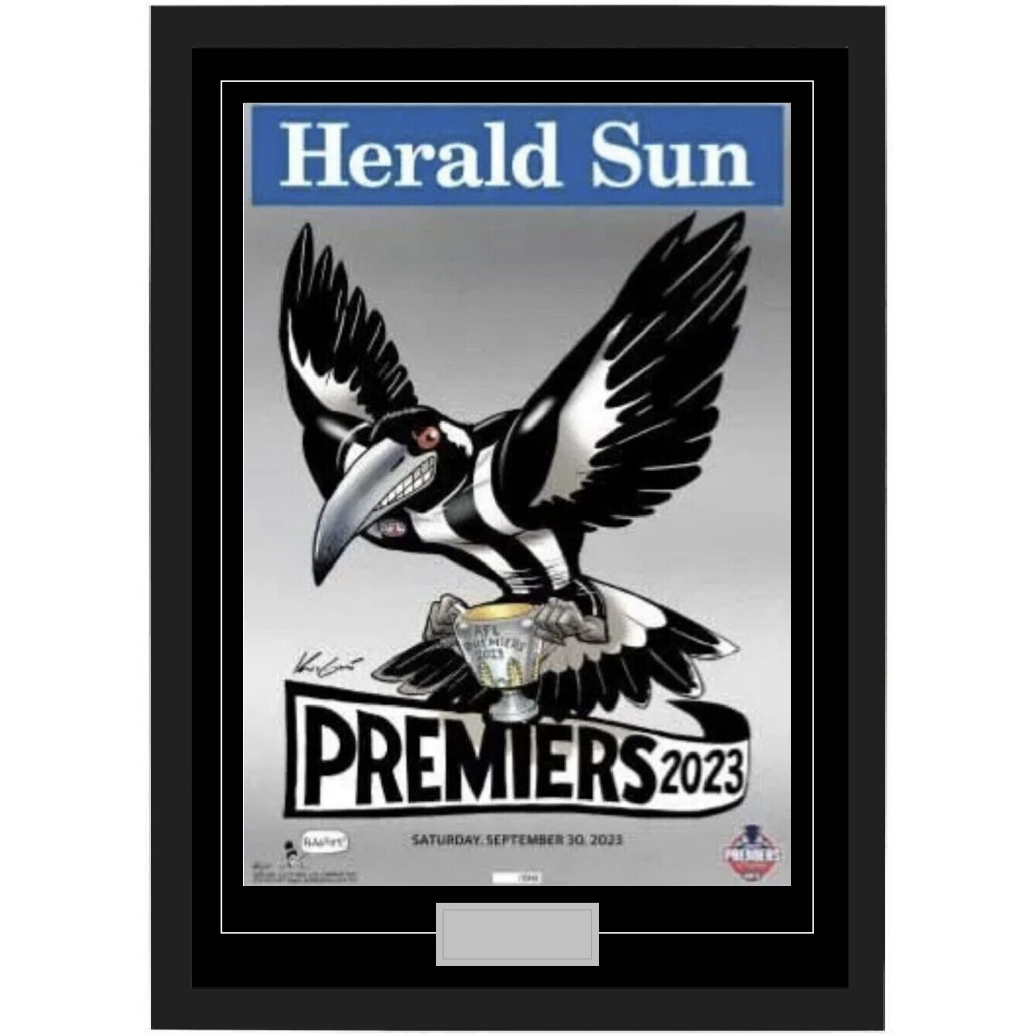 Collingwood Magpies – 2023 AFL Premiers Silver Foil Mark Knight Deluxe ...