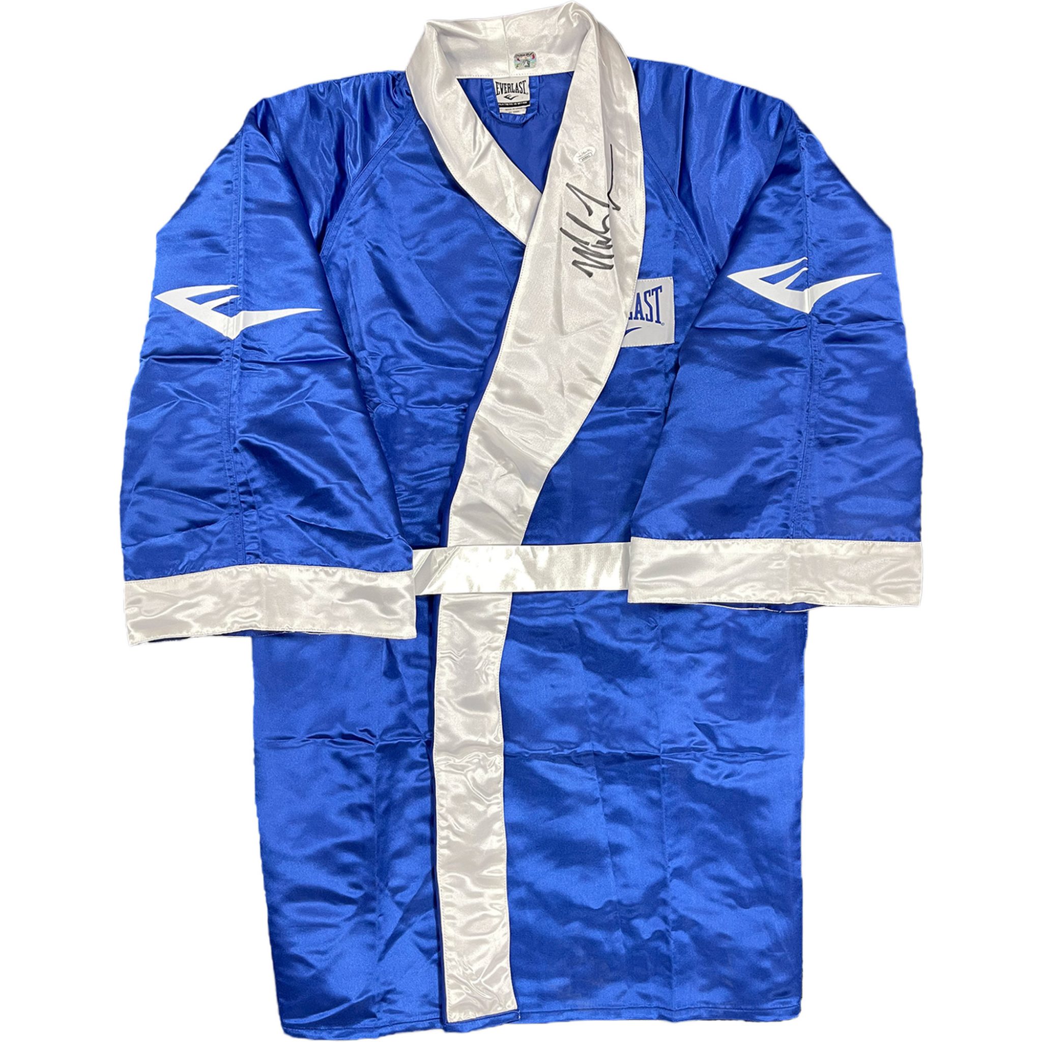 Boxing - Mike Tyson Signed & Framed Blue Everlast Boxing Robe (JSA COA ...