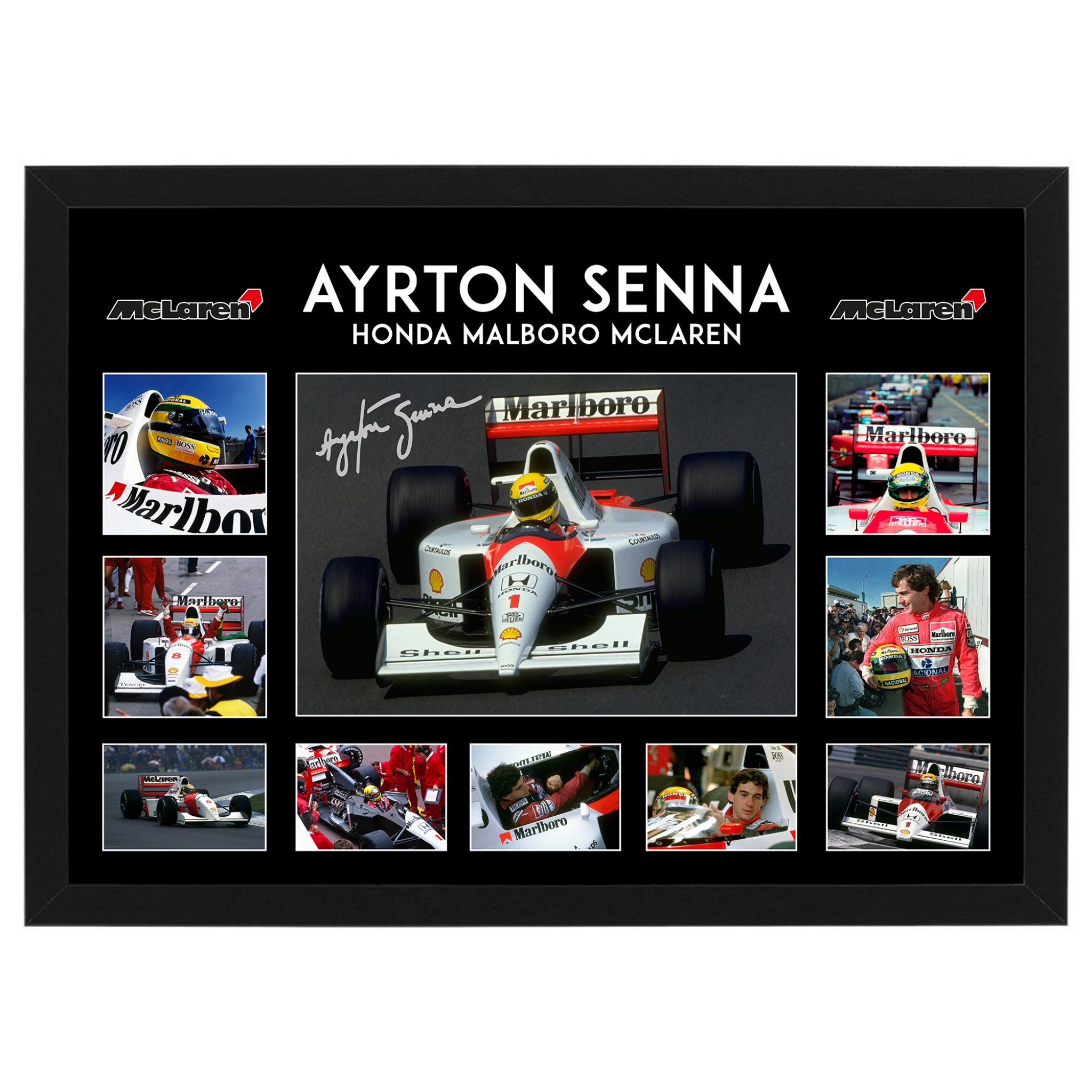 Formula 1 - Ayrton Senna McLaren Framed Large Photo Collage ...