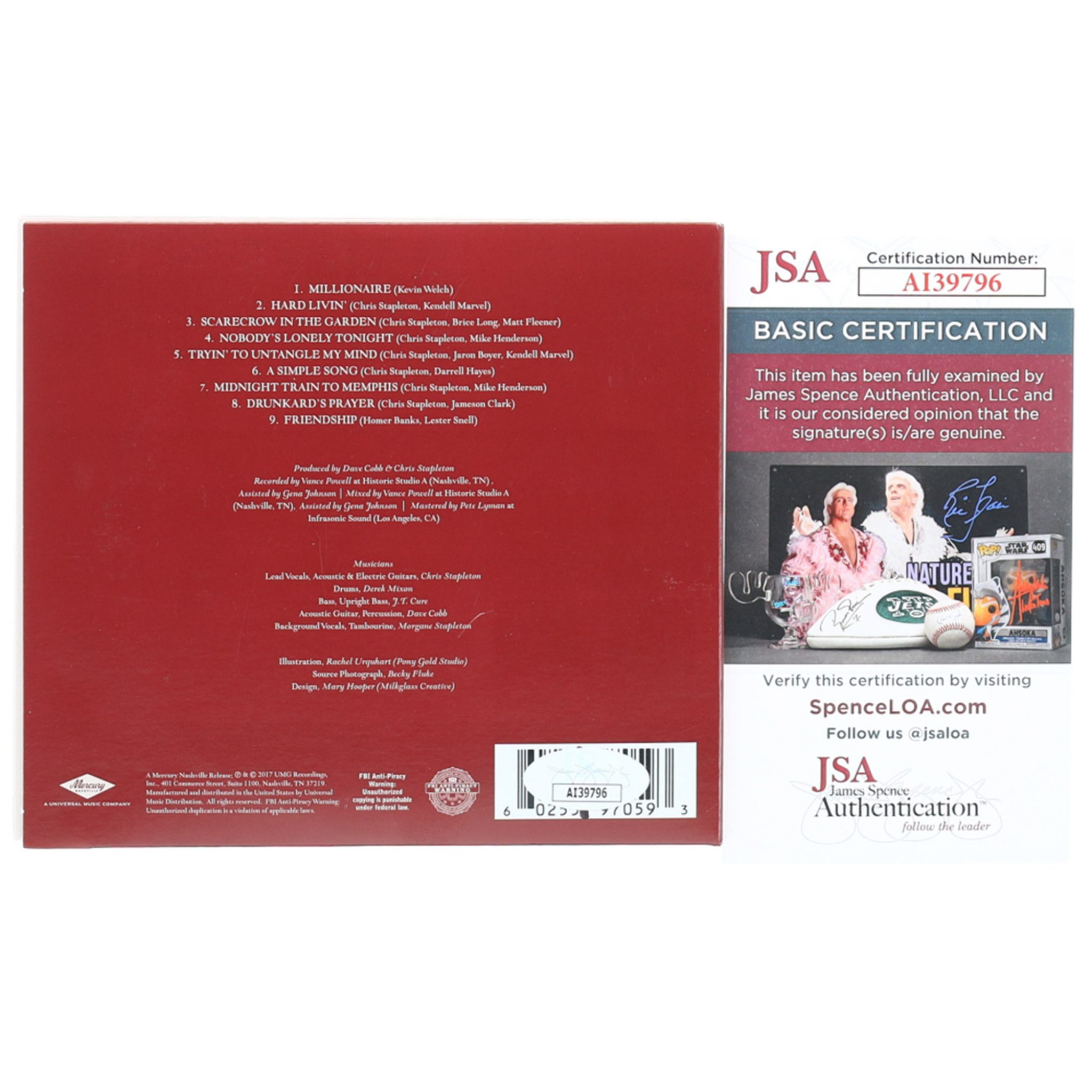 Chris Stapleton - Signed & Framed From A Room CD Cover Deluxe Display ...