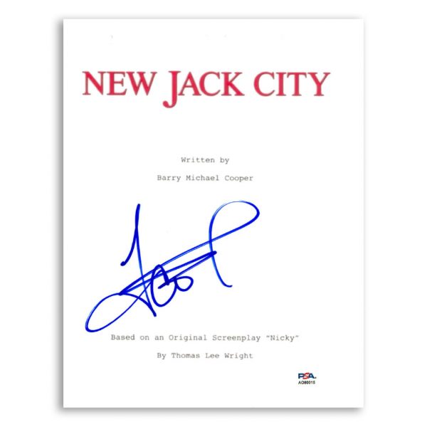 ICE-T Signed & Framed New Jack City Movie Script (PSA Hologram ...