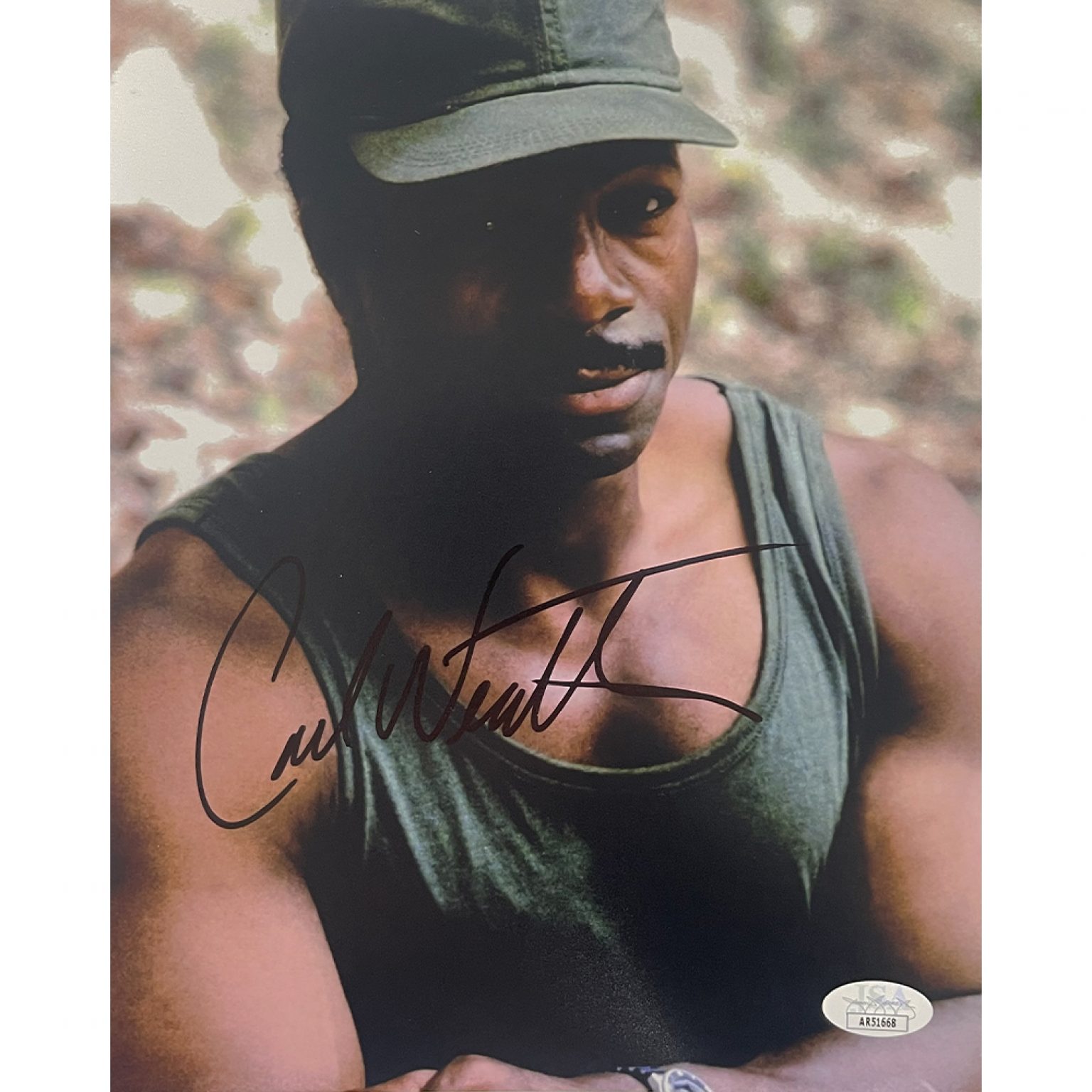 ARNOLD SCHWARZENEGGER & CARL WEATHERS - Signed & Framed Predator ...