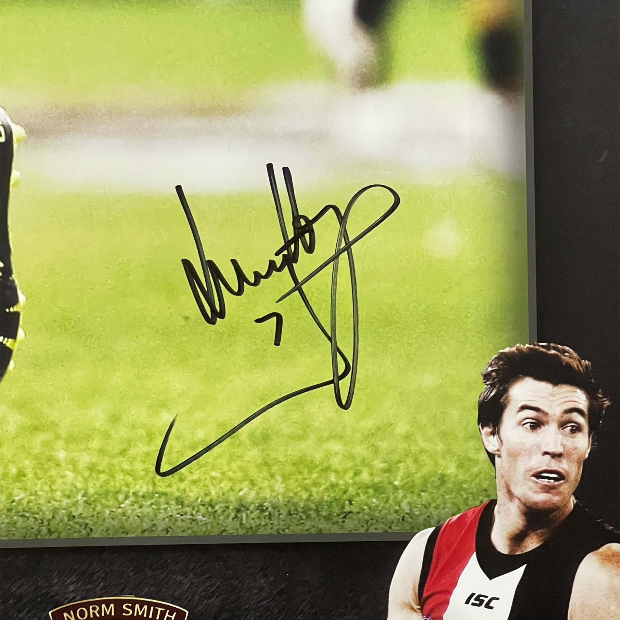 St Kilda Saints - Lenny Hayes Signed & Framed Vertiramic Print | Taylormade Memorabilia | Sports ...