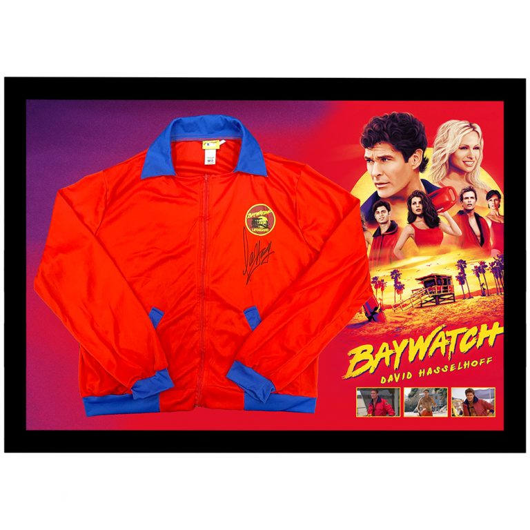 DAVID HASSELHOFF Signed & Framed Baywatch Lifeguard Jacket (Beckett ...