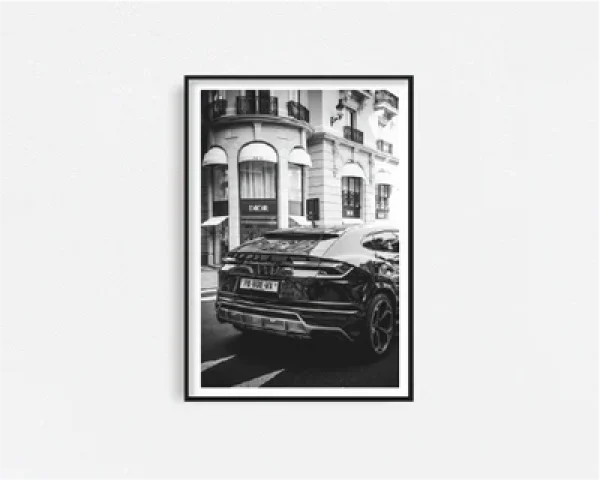 Wall Art - Dior Lamborghini Black & White | Taylormade Memorabilia ...