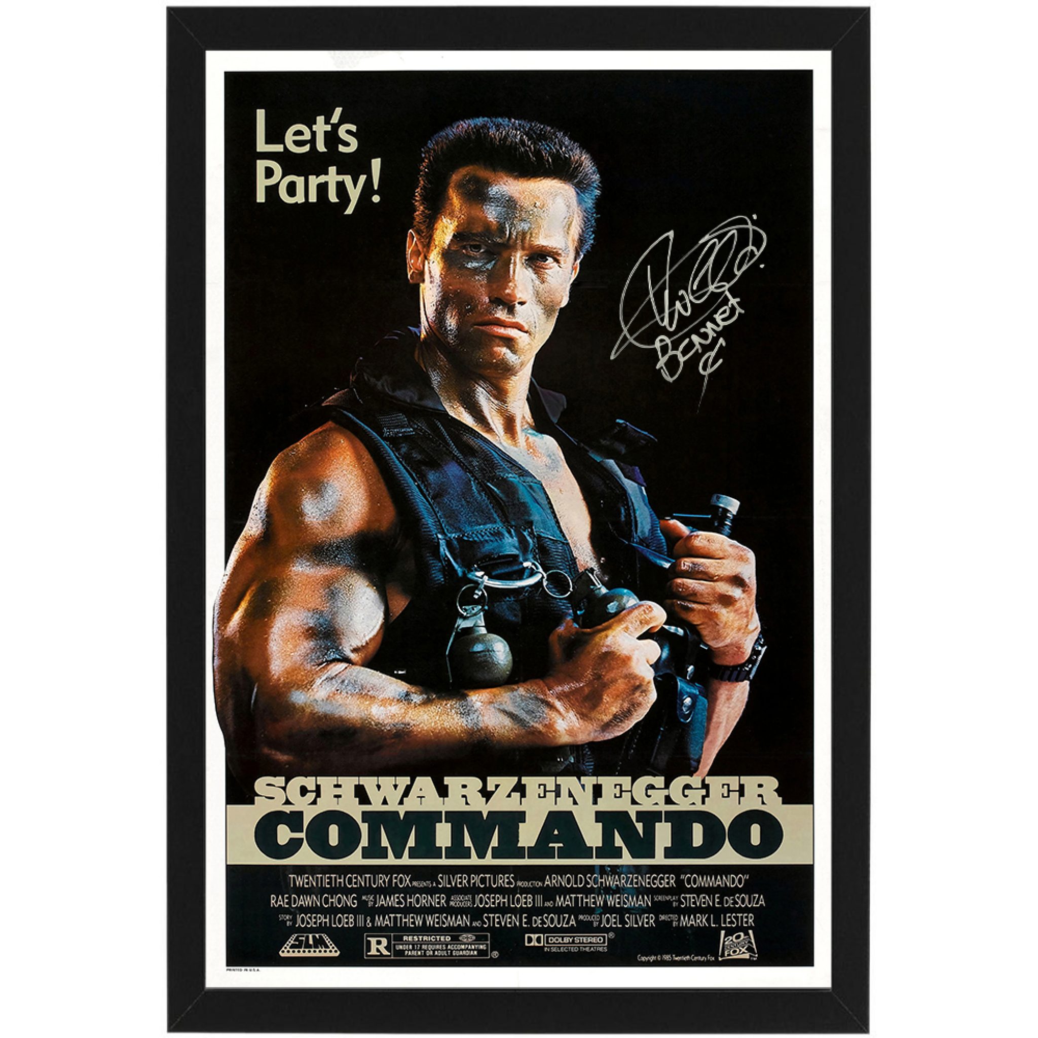 Vernon Wells - Signed & Framed "Commando" Movie Poster | Taylormade ...