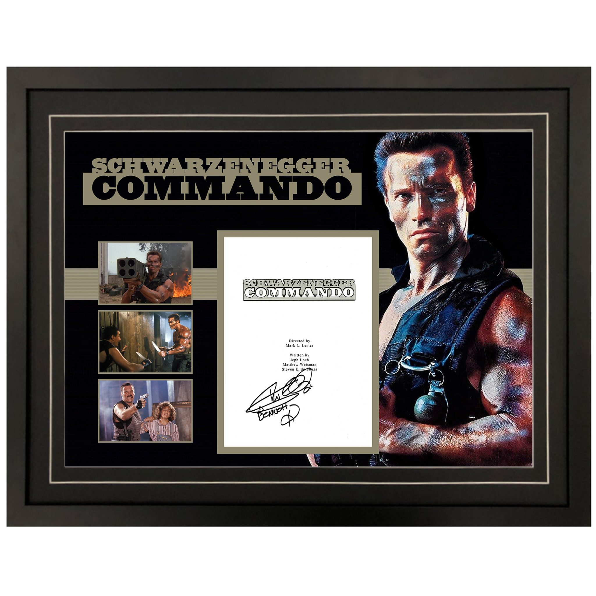 Vernon Wells - Signed & Framed "Commando" Movie Script Cover ...