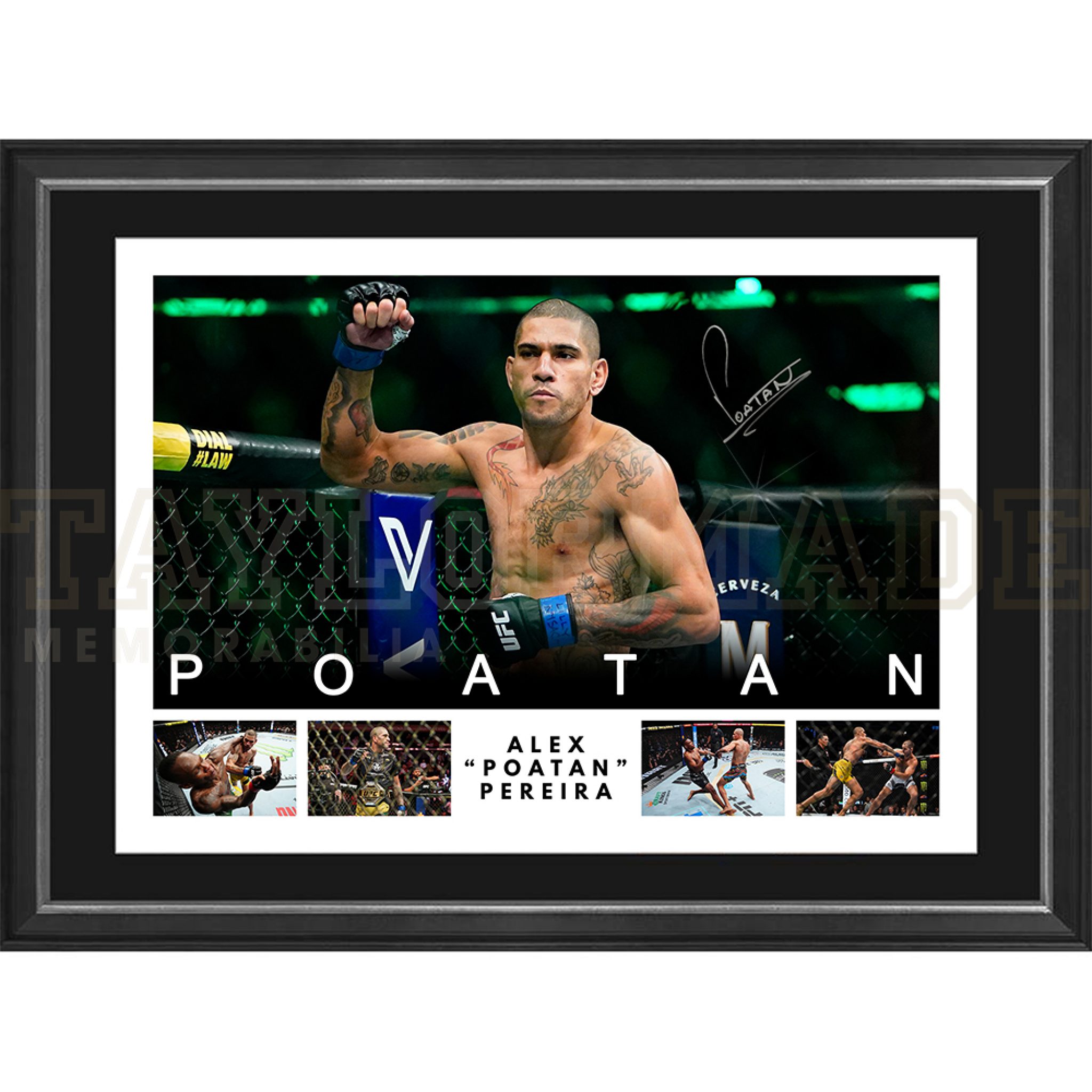 UFC - Alex Pereira Signed & Framed "POATAN" Print | Taylormade ...