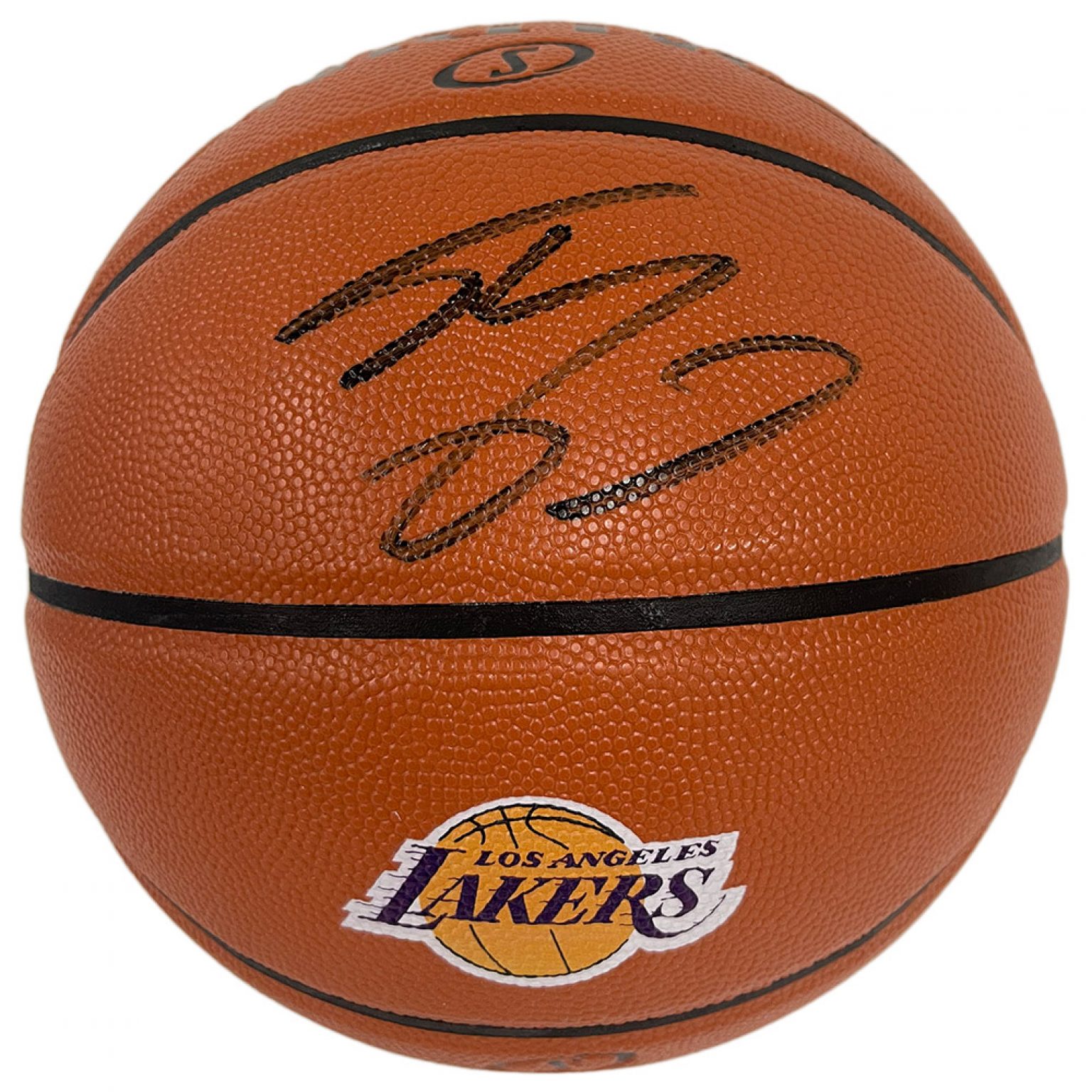 Basketball - Shaquille O'Neal Hand Signed Spalding Los Angeles Lakers ...