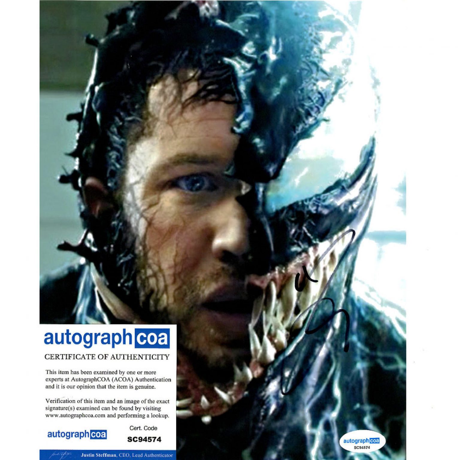 TOM HARDY Signed & Framed "Venom" 8x10 Photo Display (ACOA COA ...