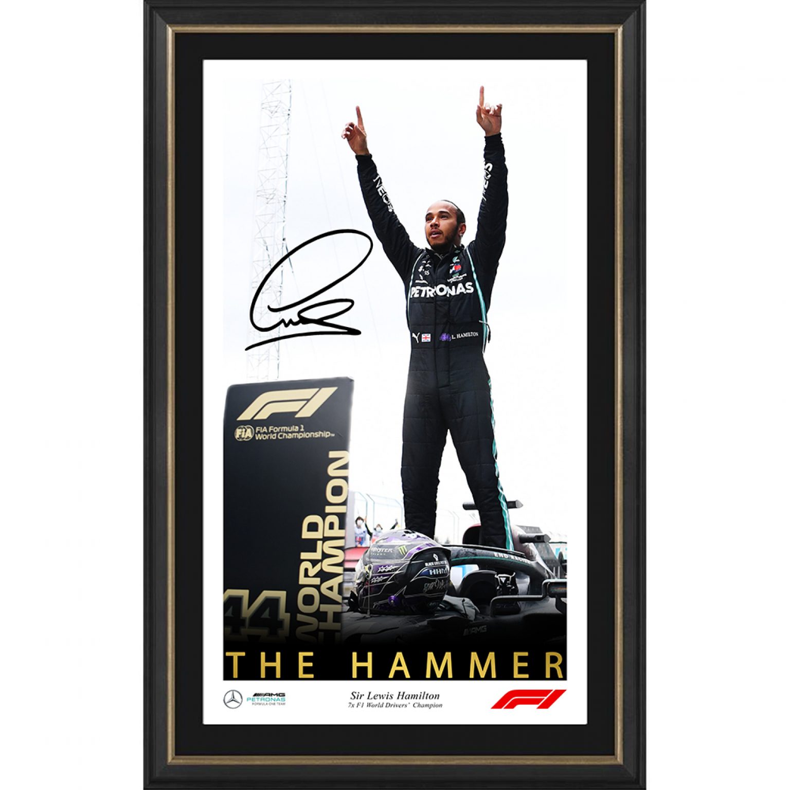 Formula 1 - Lewis Hamilton Mercedes "The Hammer" Framed Icon Print ...