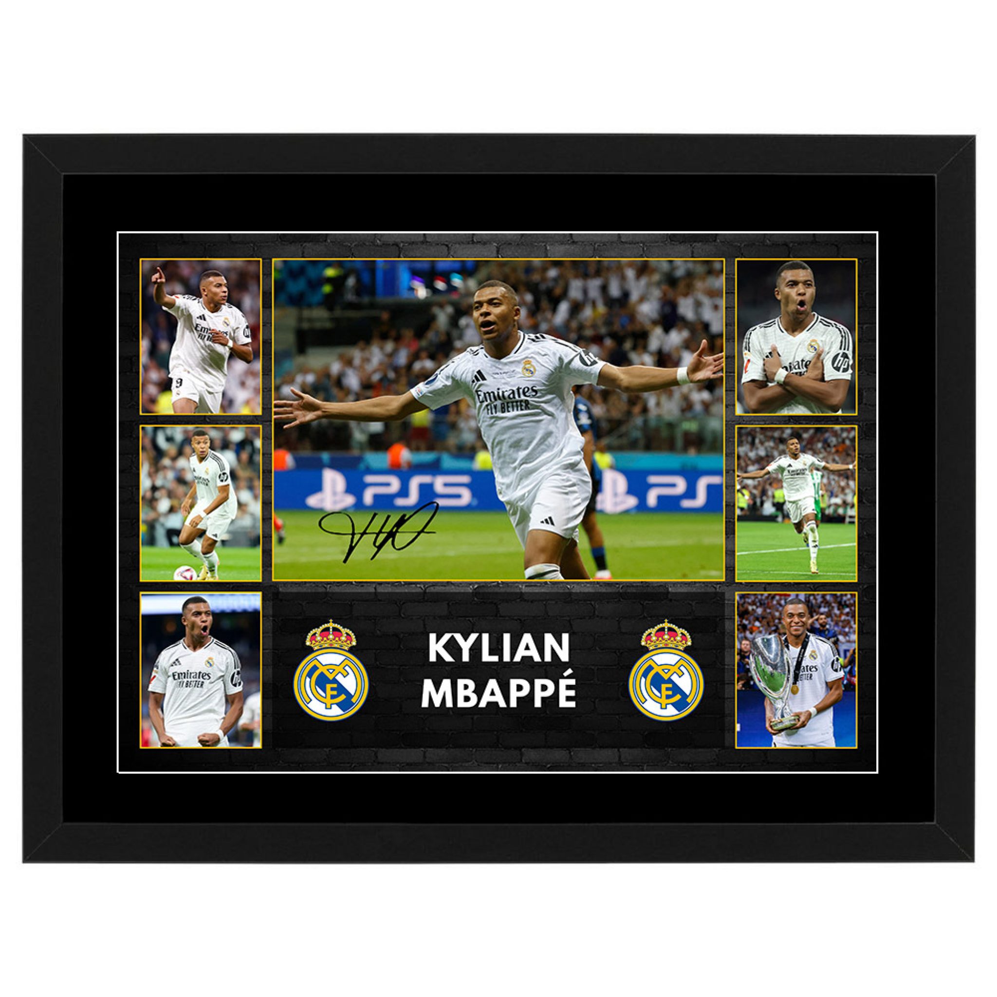 Soccer - KYLIAN MBAPPE Real Madrid Framed Pre Print Collage ...