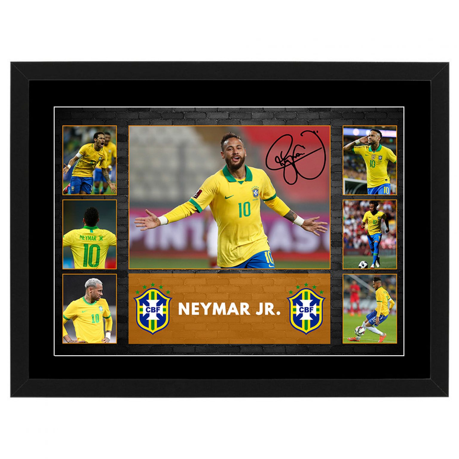 Soccer - NEYMAR JR Brazil Framed Pre Print Collage | Taylormade ...