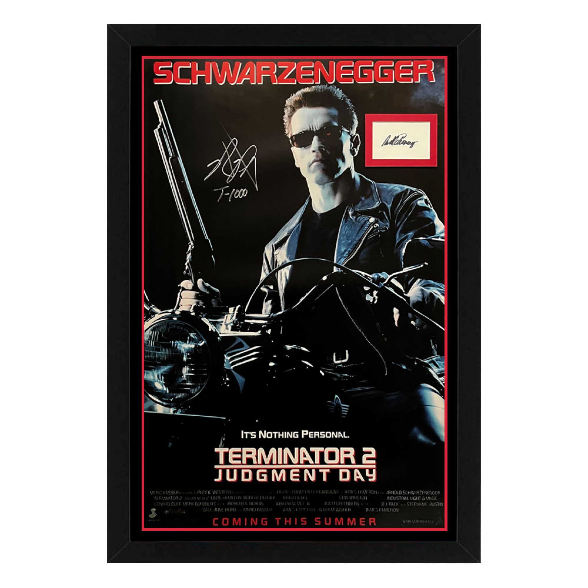 Arnold Schwarzenegger & Robert Patrick "Terminator 2" Signed & Framed ...