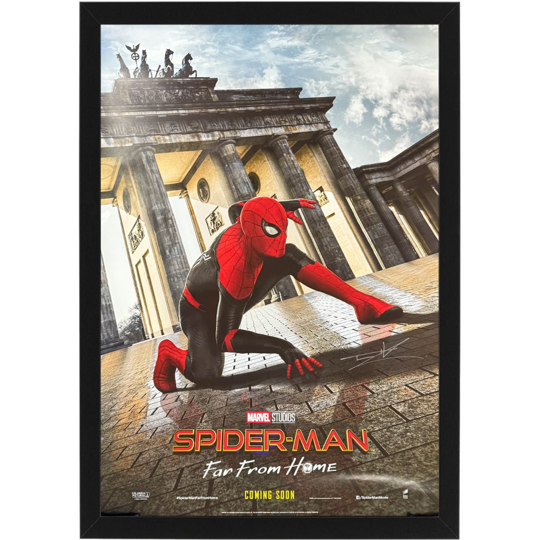 Tom Holland Signed & Framed Spider-Man: Far From Home Full Size Movie ...