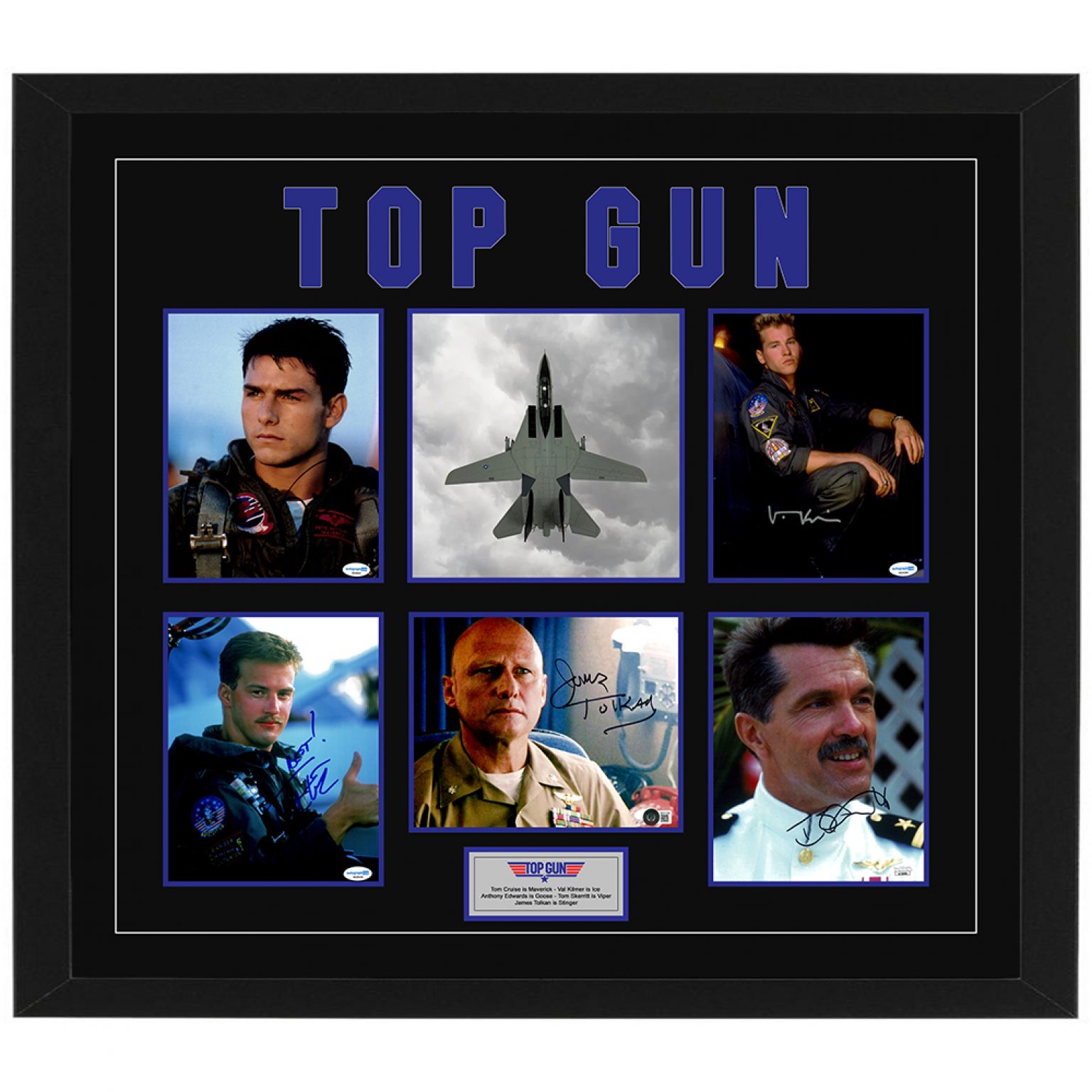 TOP GUN Tom Cruise Val Kilmer and Cast Signed 8x10 Photo Display ...