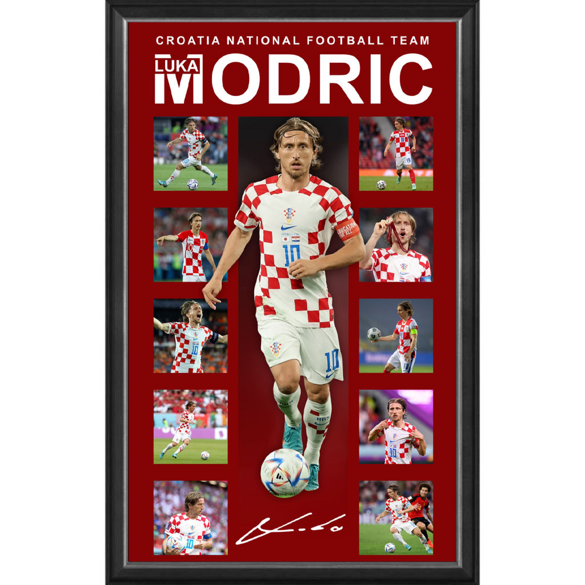 Soccer - Luka Modric Croatia Vertiramic Print | Taylormade Memorabilia ...