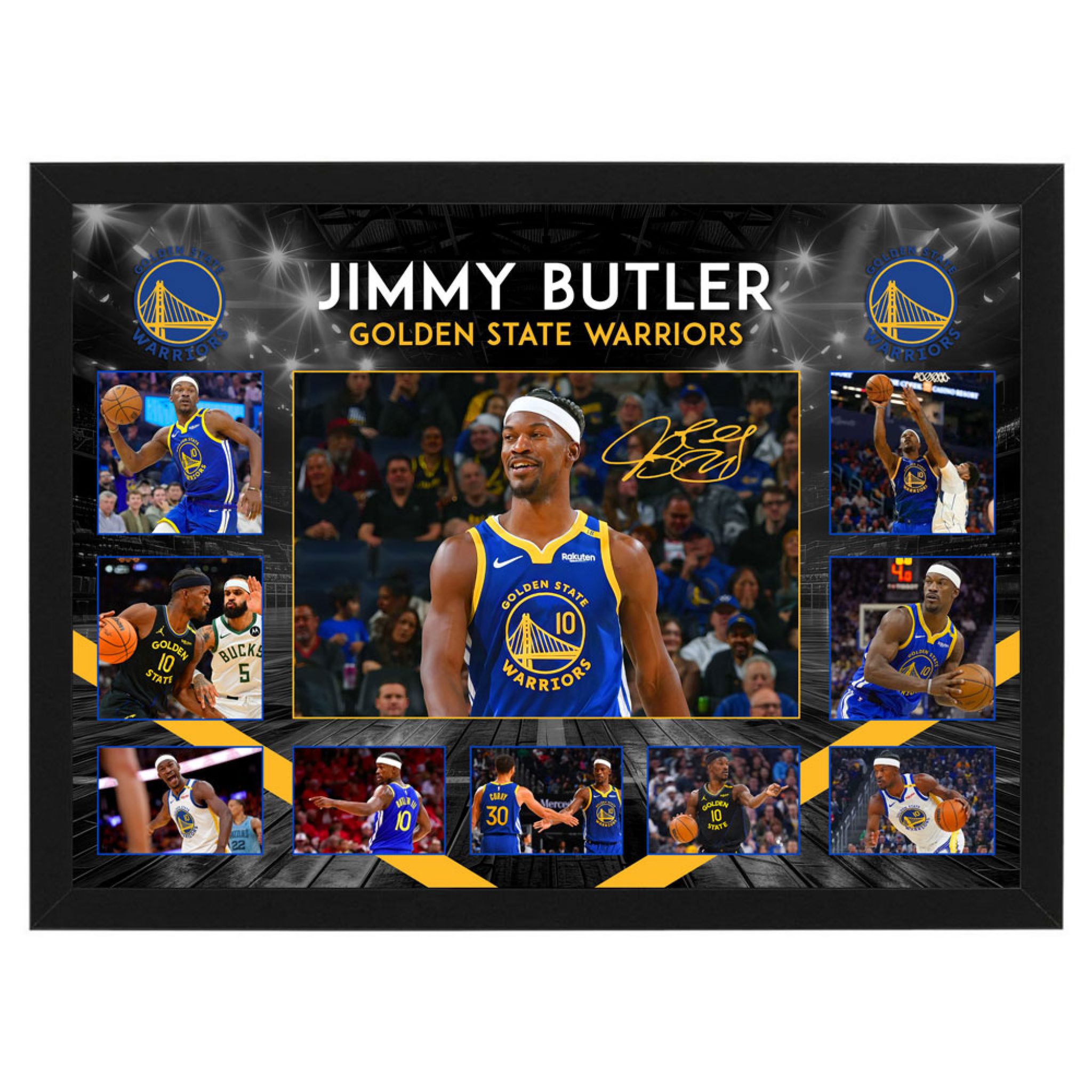 Basketball - JIMMY BUTLER Golden State Warriors Framed Large Photo ...