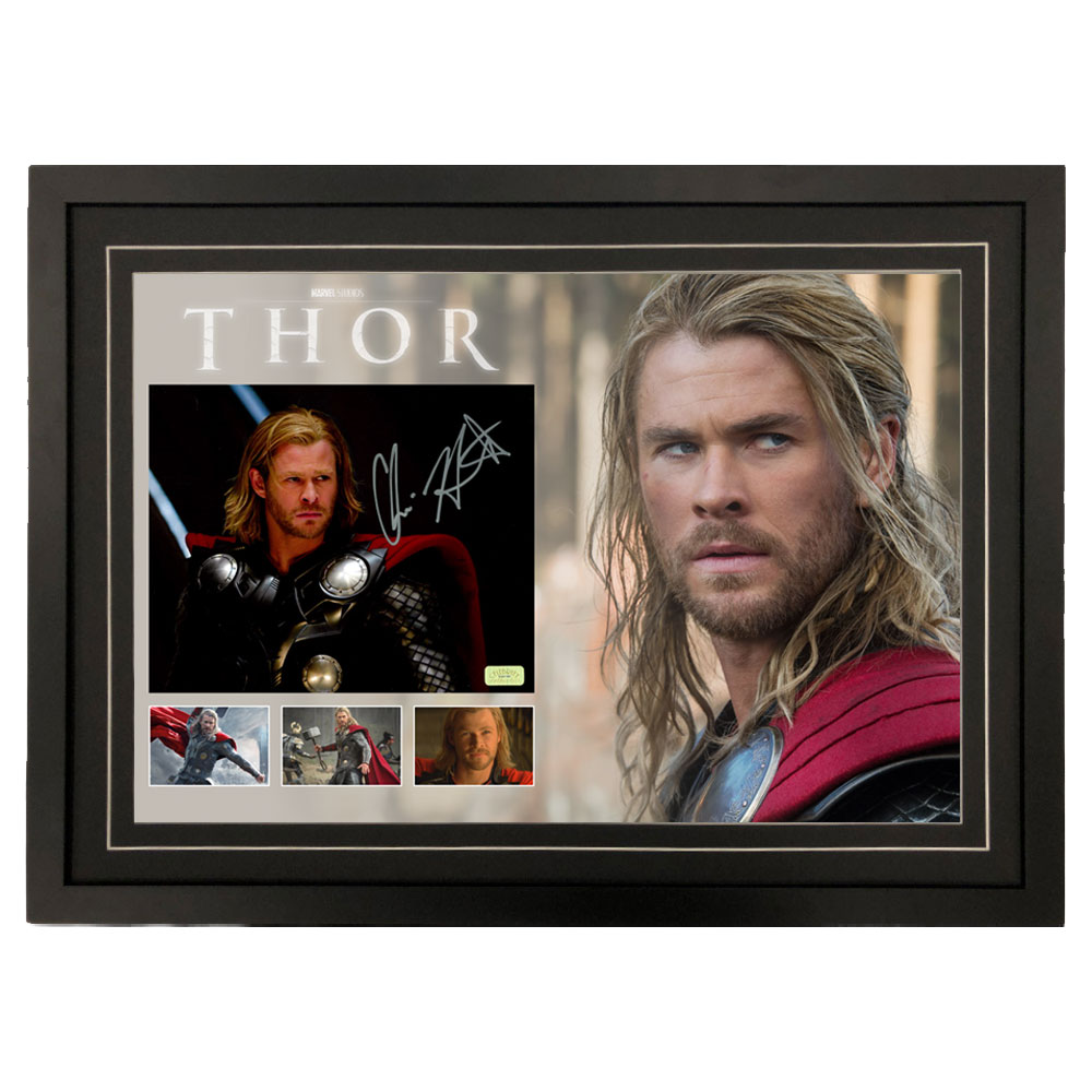 Chris Hemsworth "Thor" Signed and Framed Photograph Display (CA COA ...