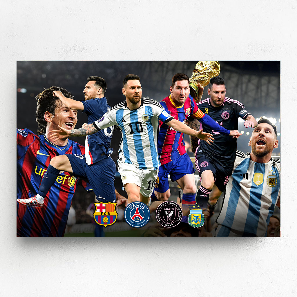 Canvas - Lionel Messi Career H1 | Taylormade Memorabilia | Sports ...