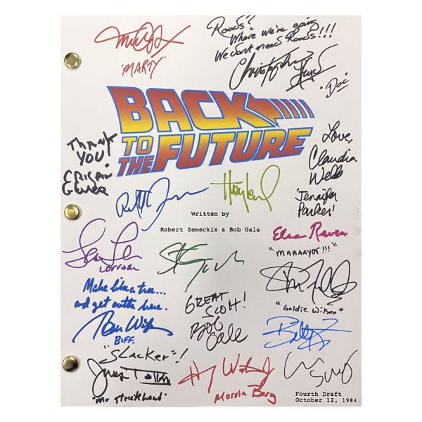 Cast Signed & Framed "Back To The Future" Movie Script Cover ...